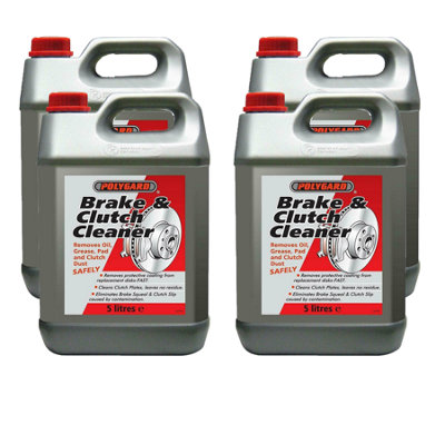 Brake & Clutch Cleaner Removes Oil Grease Dust Pats Degreaser Polygard 4x5L