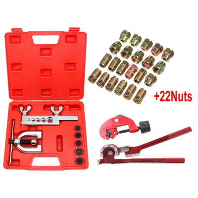 BRAKE LINES REPAIR KIT COPPER PIPE FLARING TOOL CUTTER BENDER 3/16 ...