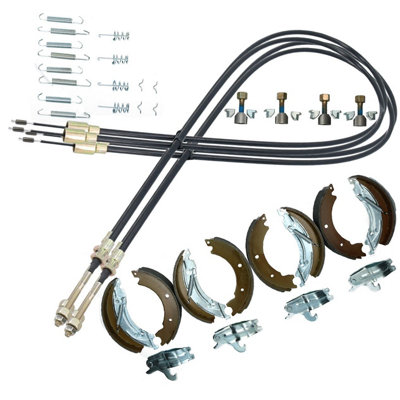 Brake Shoe & Cable Full Refurb Kit for Ifor Williams Goods Trailer ...