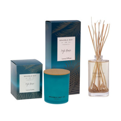 Bramble Bay 2pc Night Breeze Oceania Scented Candle & Diffuser Set - 300g/150ml | DIY at B&Q
