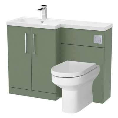 Bramshall Bathroom Bundle Floor Standing Vanity Basin and WC Unit with ...