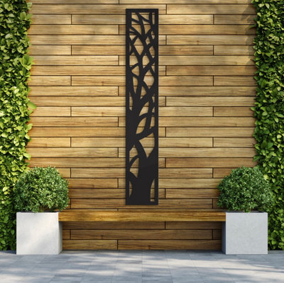 Branches Decorative Garden Screen Fence Feature Wall - Anthracite ...