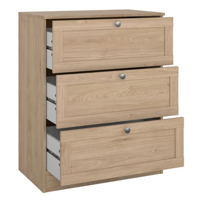 BRANDE CHEST WITH 3 FRAME DRAWERS IN JACKSON HICKORY