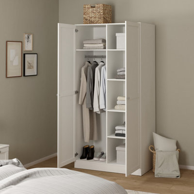 Brande Wardrobe with 2 Frame Doors in White