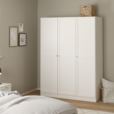 Brande Wardrobe with 3 Frame Doors in White