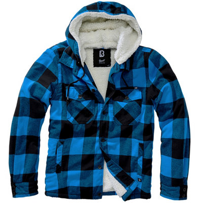 Brandit Lumber Hooded Jacket Black/Blue size XXXX Large