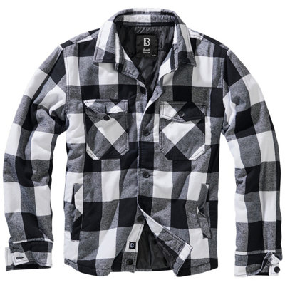 Brandit Lumber Jacket White / Black size Small