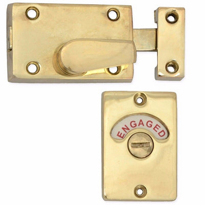 Brass Bathroom Indicator Bolt Vacant/Engaged Lock