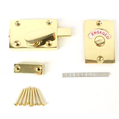 Brass Bathroom Indicator Bolt Vacant/Engaged Lock