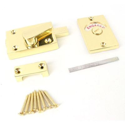 Brass Bathroom Indicator Bolt Vacant/Engaged Lock