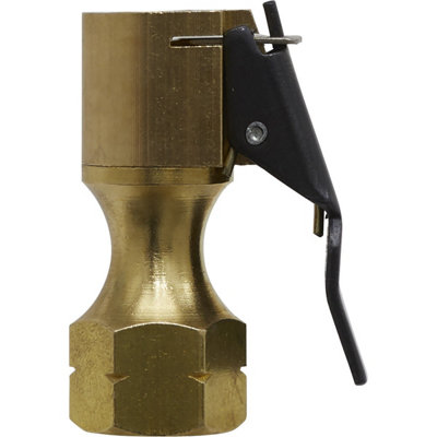 Brass Clip-on Tyre Inflator Connector with Trigger Air Valve - 1/4" BSP ...