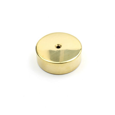 Brass End Cap Socket for Handrails 54mm - Single Unit | DIY at B&Q