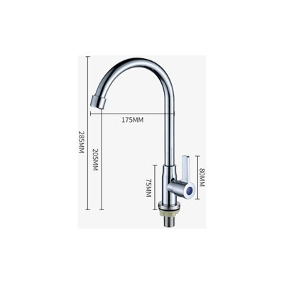 Brass Faucet Single Cold Water Faucet Kitchen Supplies Vegetable Basin ...