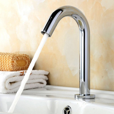 Brass Infrared Sensor Faucet with Hose for Bathroom and Kitchen Sinks