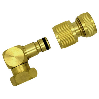 Brass Snap-On Hose Lock Revolving Elbow with Female Thread 3/4" BSP ...