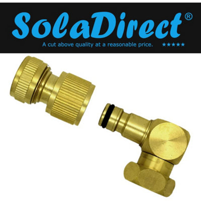 Brass Snap-On Hose Lock Revolving Elbow with Female Thread 3/4" BSP ...
