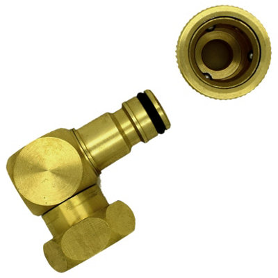 Brass Snap-On Hose Lock Revolving Elbow with Female Thread 3/4" BSP ...
