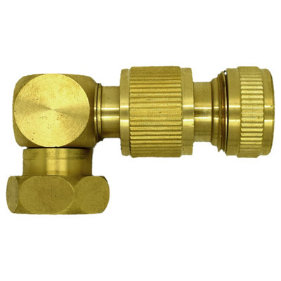 Brass Snap-On Hose Lock Revolving Elbow with Female Thread 3/4" BSP ...