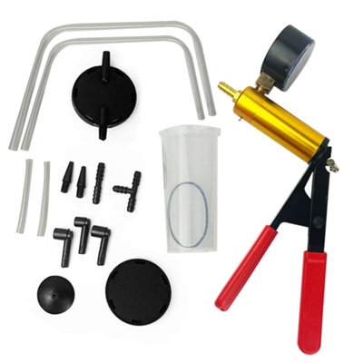 BRAVE TOOLS HAND VACUUM PUMP HELD BRAKE BLEEDER TESTER SET BLEED CAR ...