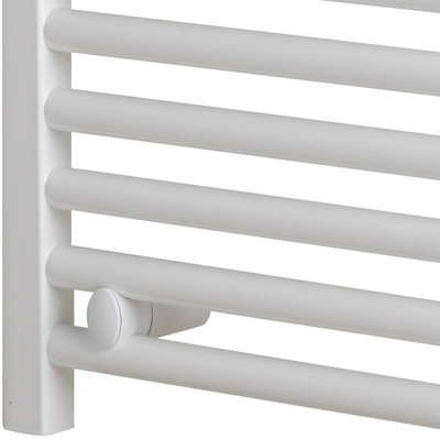 Bray Electric Heated Towel Rail, Prefilled, Straight, White - W400 x ...