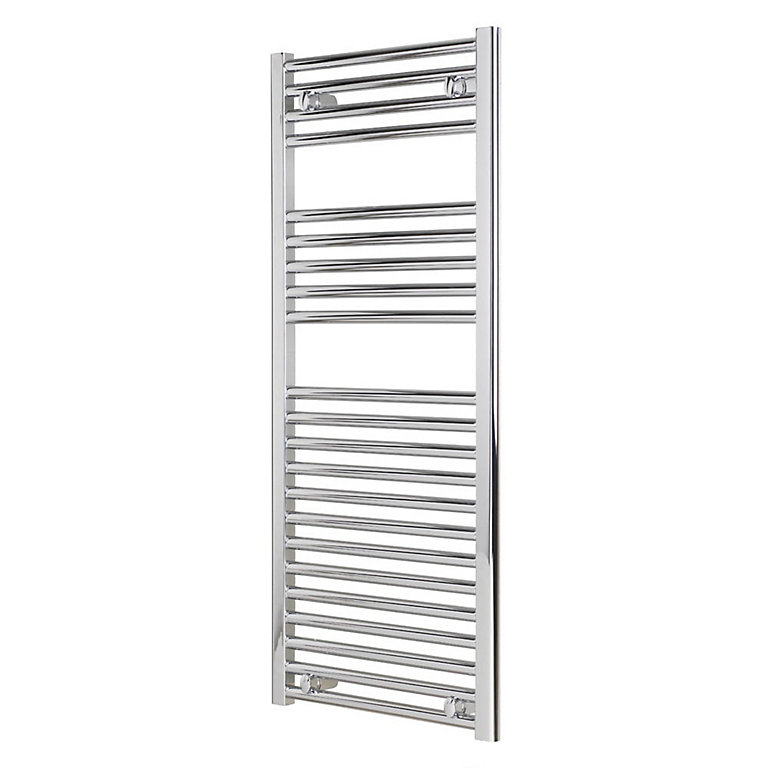 Bray Heated Towel Rail For Central Heating, Straight, Chrome - W500 x ... Bray Heated Towel Rail For Central Heating, Straight, Chrome - W500 x ...