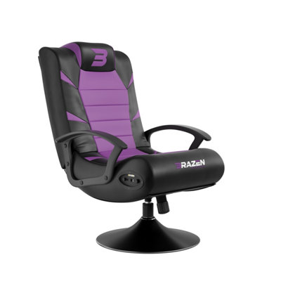 BraZen Pride 2.1 Bluetooth Surround Sound Gaming Chair - Purple