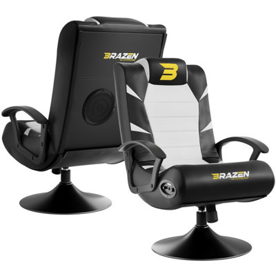 BraZen Pride 2.1 Bluetooth Surround Sound Gaming Chair - White