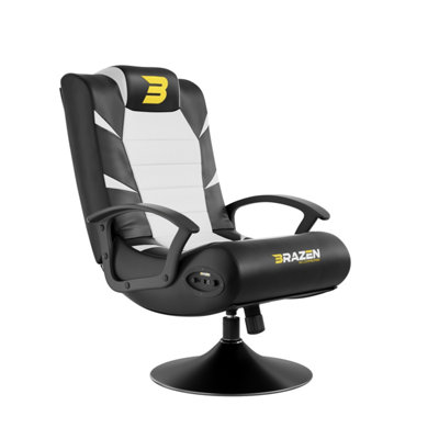 BraZen Pride 2.1 Bluetooth Surround Sound Gaming Chair - White