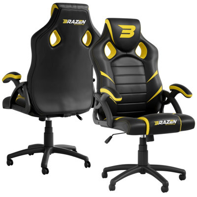 BraZen Puma PC Gaming Chair - Yellow