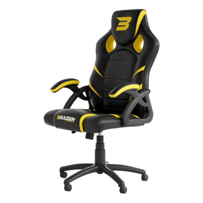 BraZen Puma PC Gaming Chair - Yellow