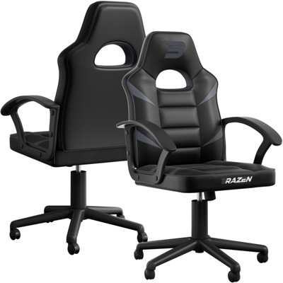 BraZen Valor Mid Back PC Gaming Chair- Grey