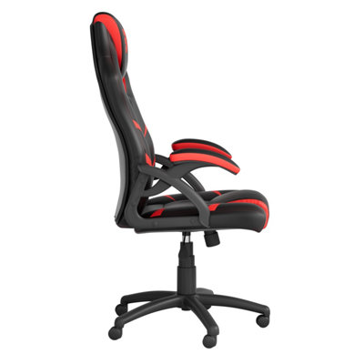 BraZen Valor Mid Back PC Gaming Chair- Red