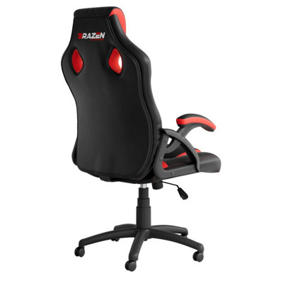 BraZen Valor Mid Back PC Gaming Chair- Red