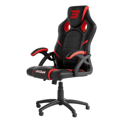 BraZen Valor Mid Back PC Gaming Chair- Red