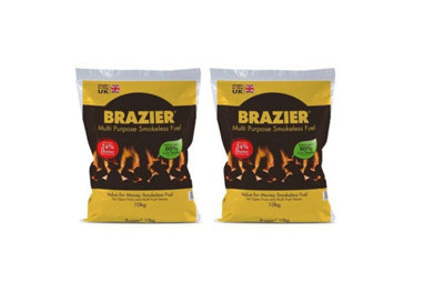 BRAZIER MULTI-PURPOSE SMOKELESS FUEL - 10KG BAG (PACK OF 2)