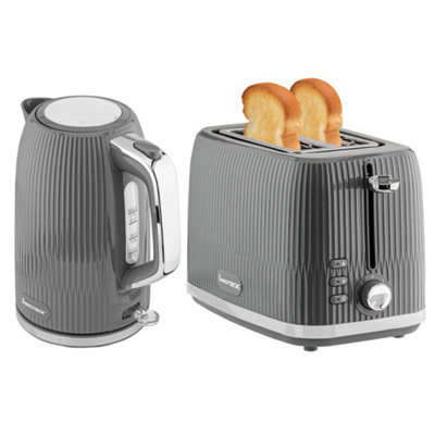 Breakfast Set - Kettle & Toaster in Grey