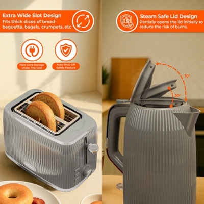 Breakfast Set - Kettle & Toaster in Grey