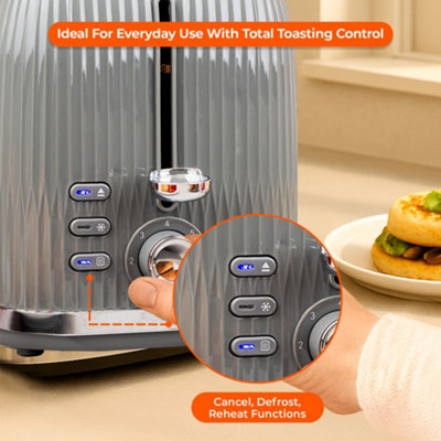 Breakfast Set - Kettle & Toaster in Grey