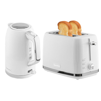 Breakfast Set - Kettle & Toaster in White