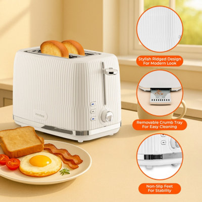 Breakfast Set - Kettle & Toaster in White