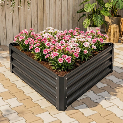 Breeins Metal Garden Bed Triangular Galvanised Steel Raised Garden Bed