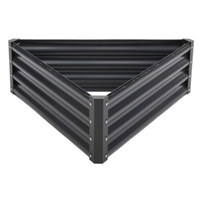 Breeins Metal Garden Bed Triangular Galvanised Steel Raised Garden Bed
