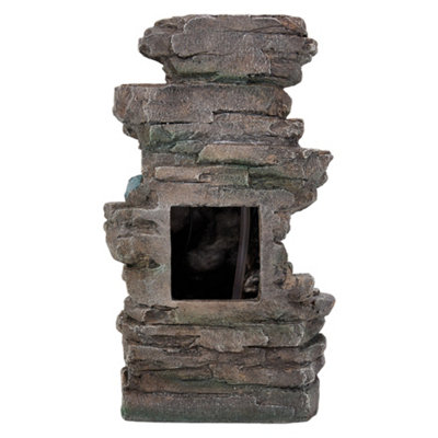 Breeins Naturalistic Rock Solar-Powerd Water Feature Outdoor Garden ...