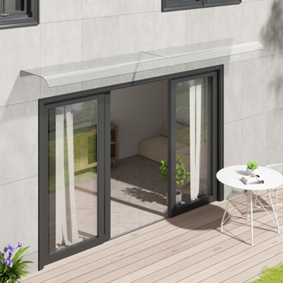 Breeins Transparent Waterproof Front Door Canopy Outdoor Awning Window ...
