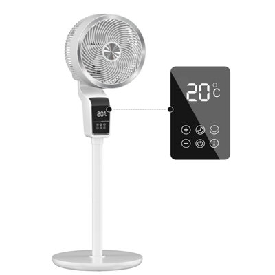 Breeze Motion Oscillating Standing Fan Remote Control 3 Speed Modes ...