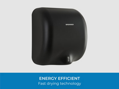 Bremmer Generic Turbo Hand Dryer in Black