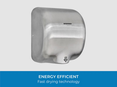 Bremmer Generic Turbo Hand Dryer in Brushed Steel