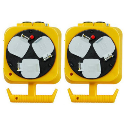 Brennenstuhl 2x 3-Way Hanging Workshop Extension Lead - Ceiling Mounted ...