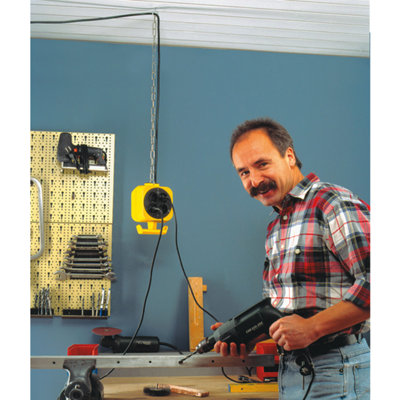 Brennenstuhl 2x 3-Way Hanging Workshop Extension Lead - Ceiling Mounted ...