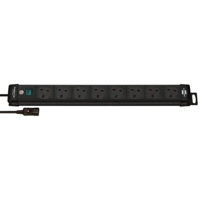 Brennenstuhl 8 Gang Extension Lead with IEC Plug - 2 Metre Cable - UK ...